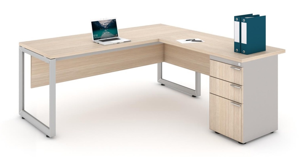 Estacion Ejecutiva 6 x 6 con pedestal BBF | Multidesk LLC